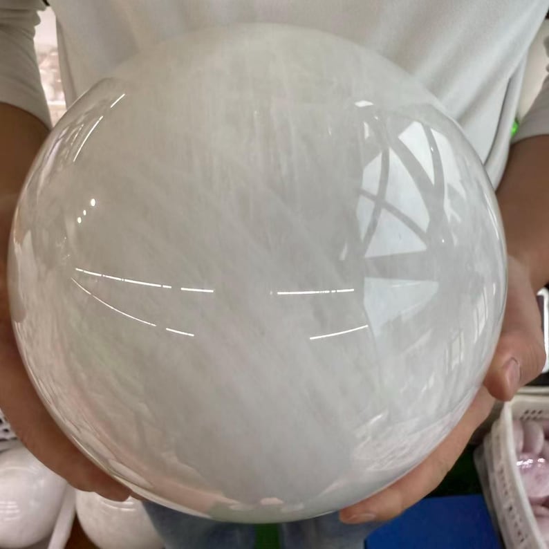 Extra Large Clear Quartz Sphere,big Milky Quartz Sphere,huge Crystal ...