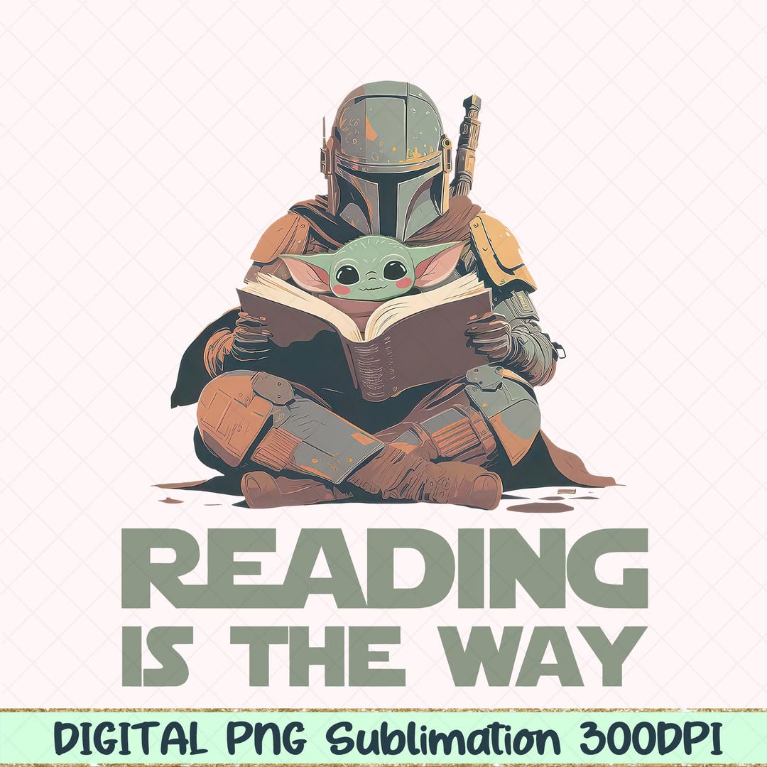 Mandalorian Baby Yoda Reading is the Way Digital Download, Starwar ...