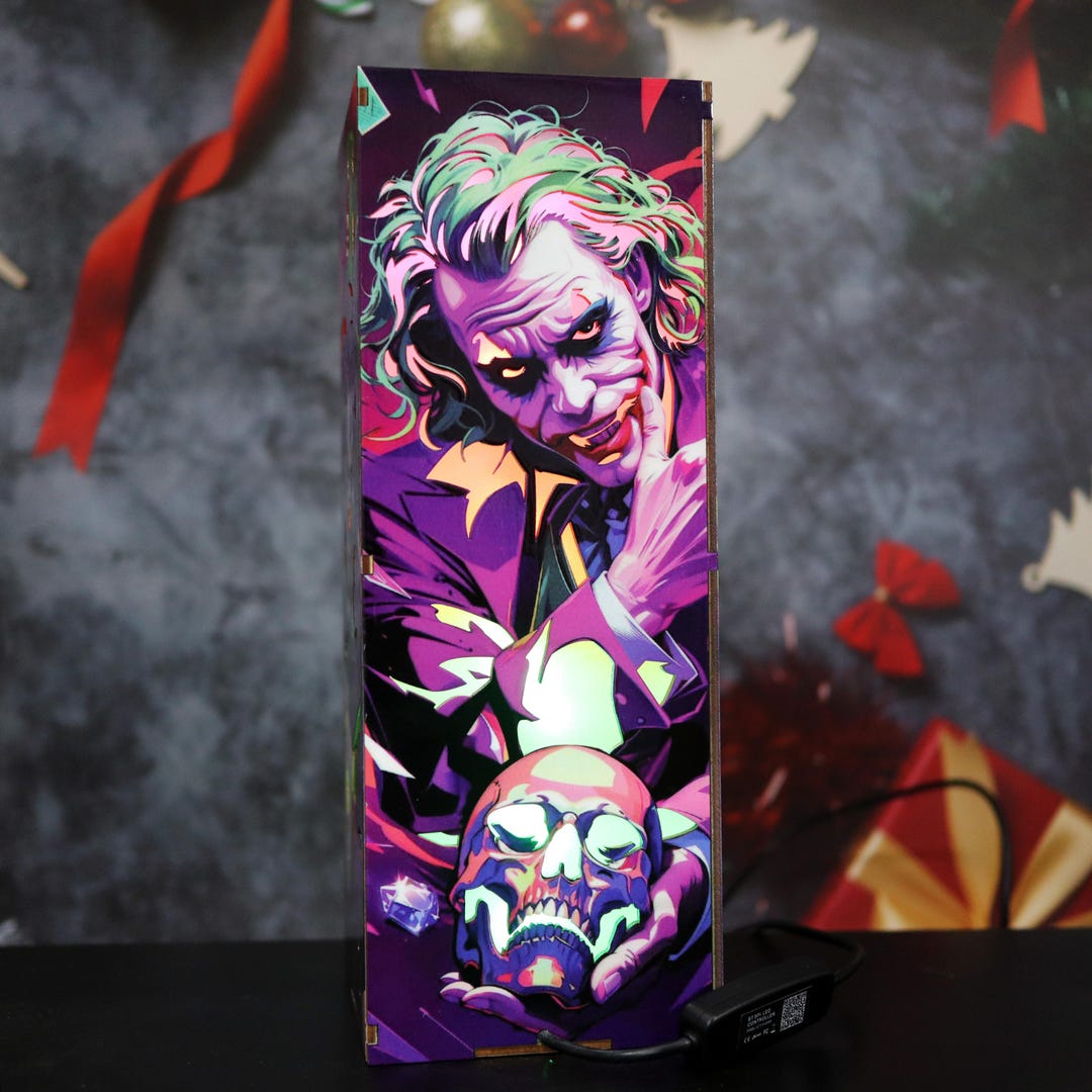 Joker Wooden Night Light, Joker Night Light, Christmas Decoration ...