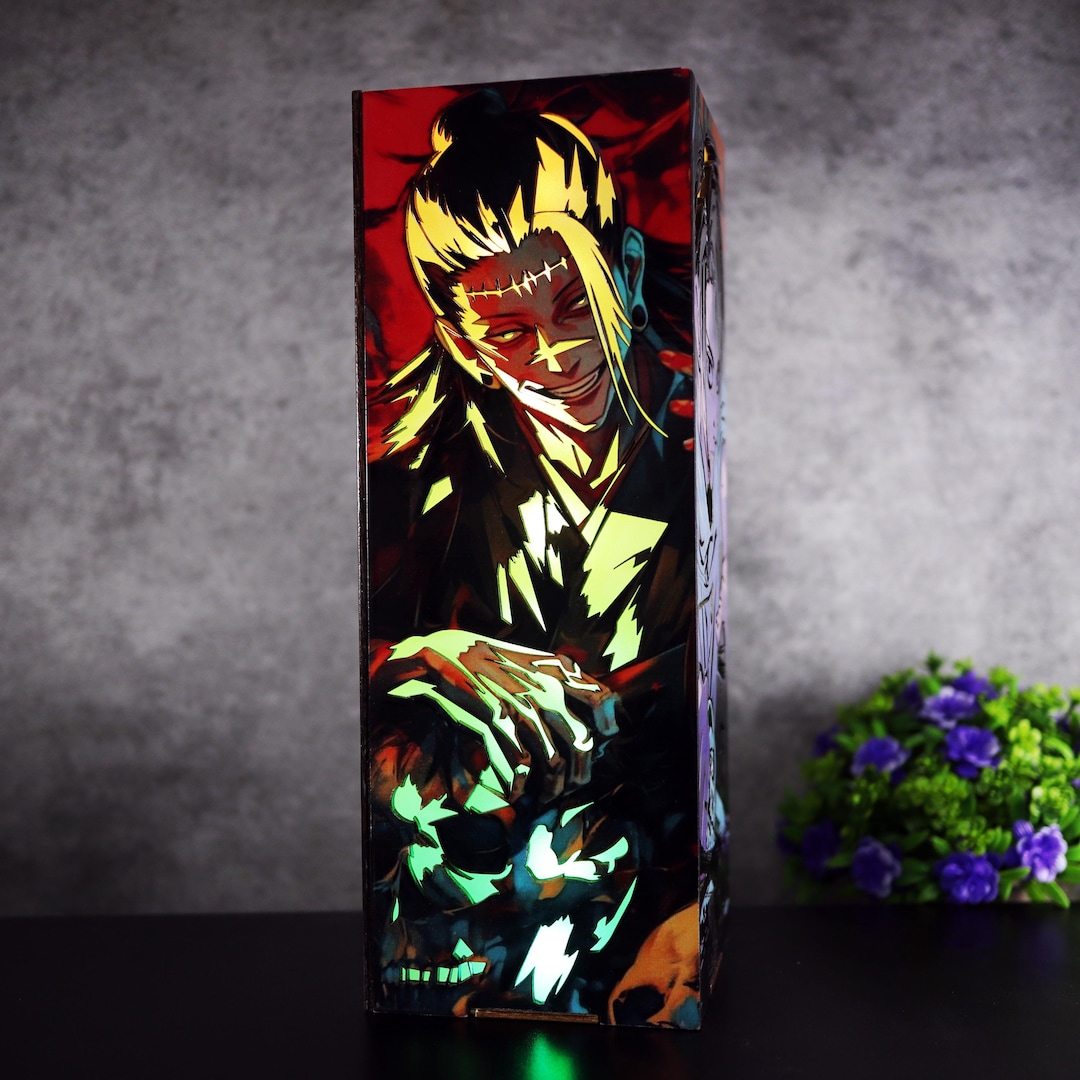JJK Night Light, Wood Box Lamp, Bedroom Decoration, Jujutsu Kaisen ...