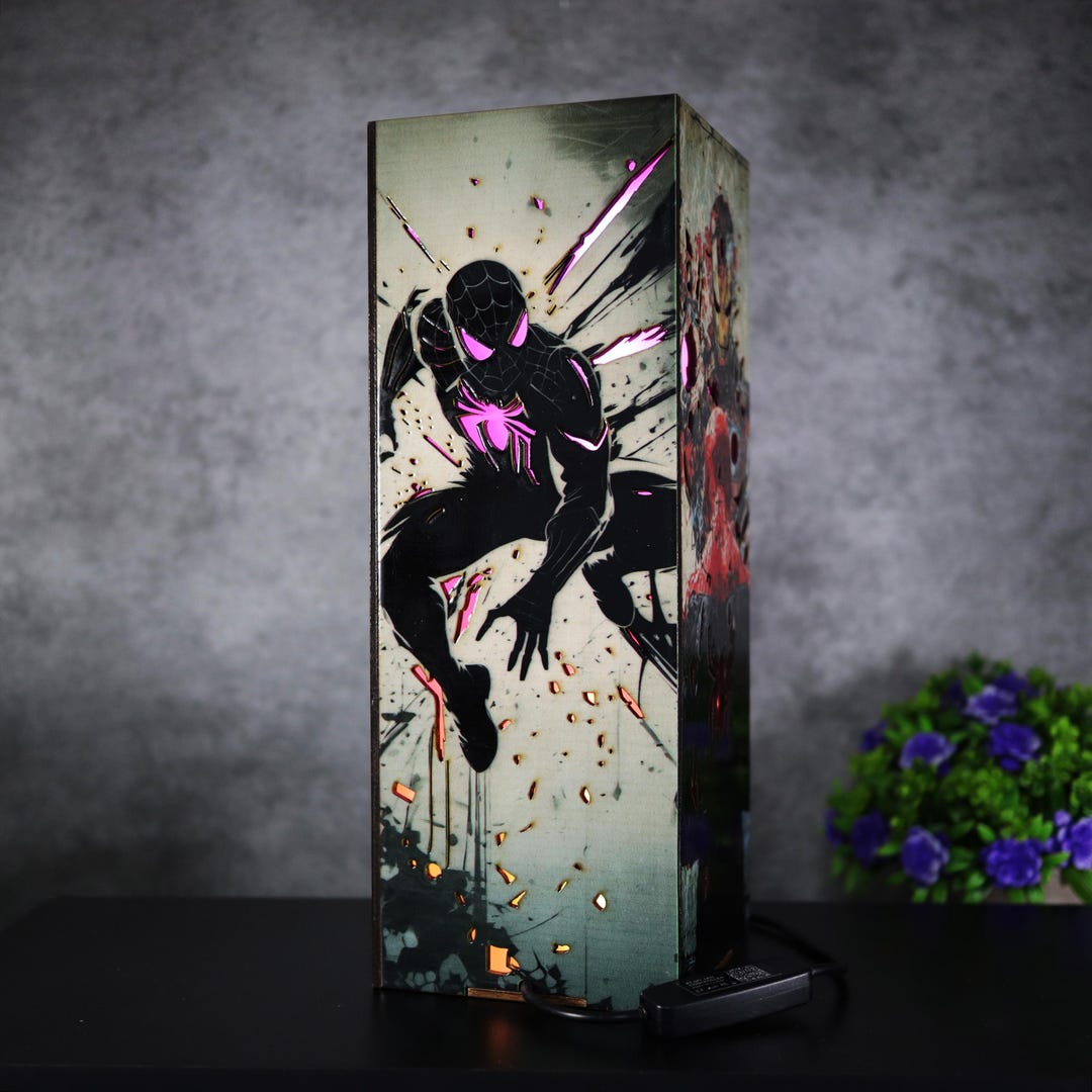 Superhero Night Light, Wood Box Lamp, Decorative Lights,mother's Day ...