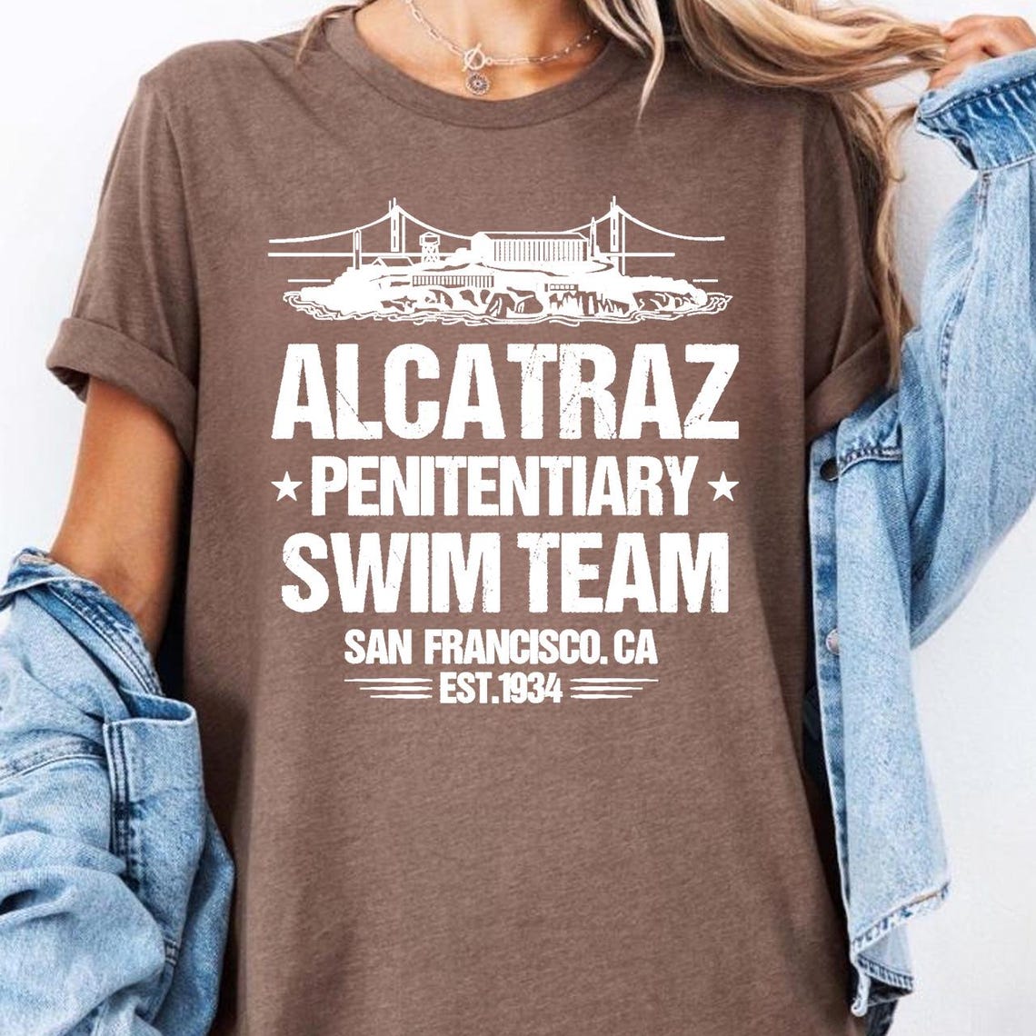 Funny Alcatraz Swim Team Pin Button – San Francisco Penitentiary Humor ...