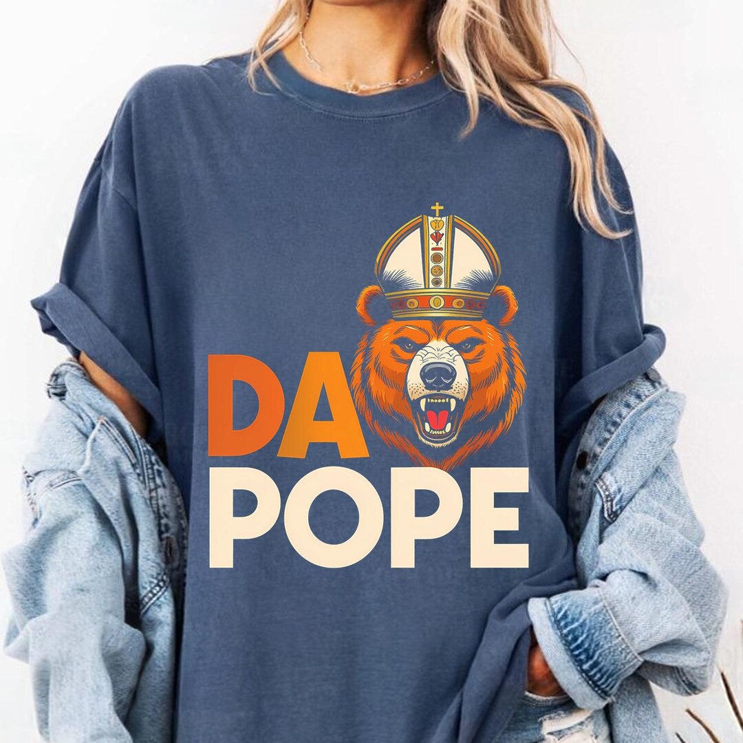 Da Pope Chicago Bear PNG, Funny Catholic Football Digital Download ...