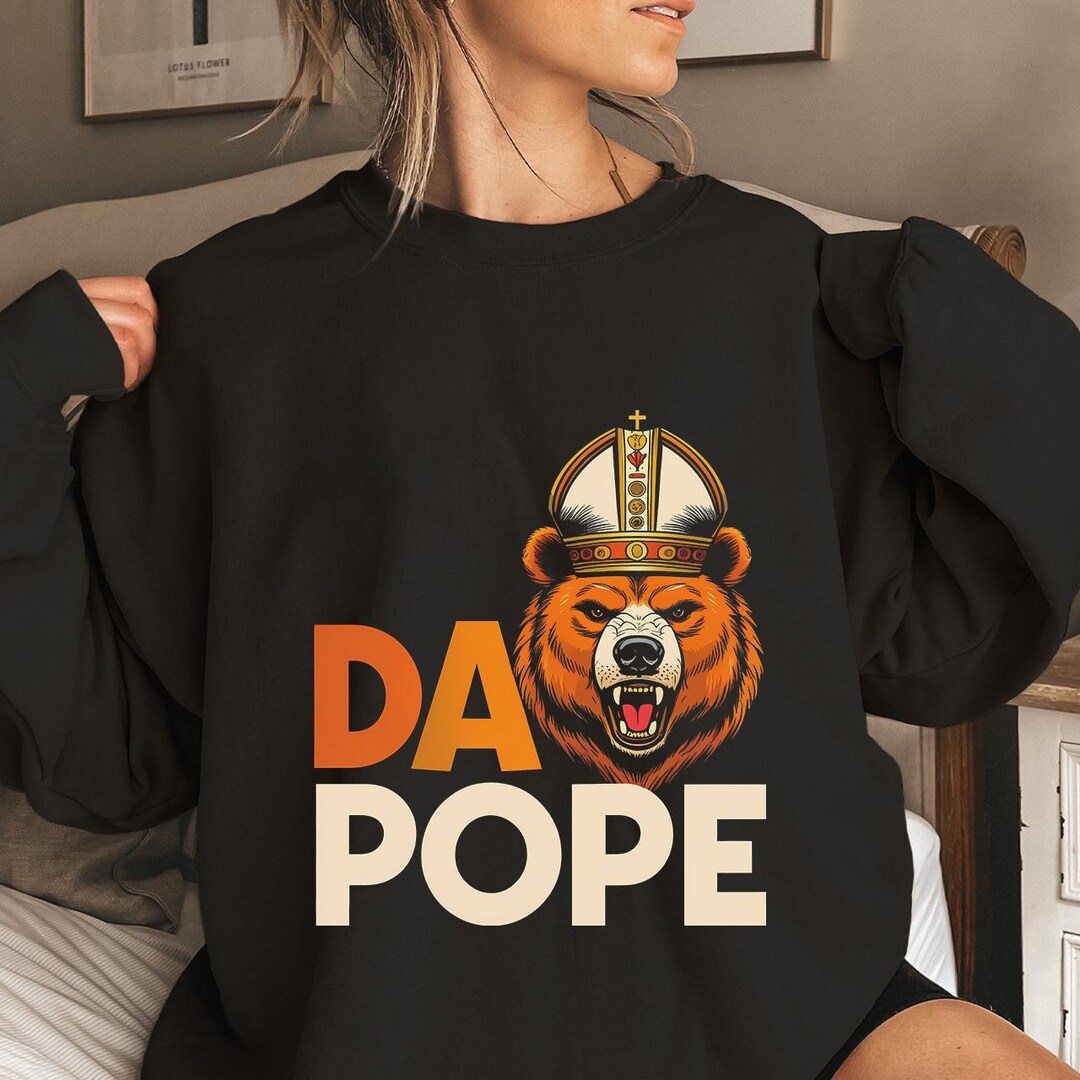 Da Pope Chicago Bear Png, Funny Catholic Football Digital Download ...