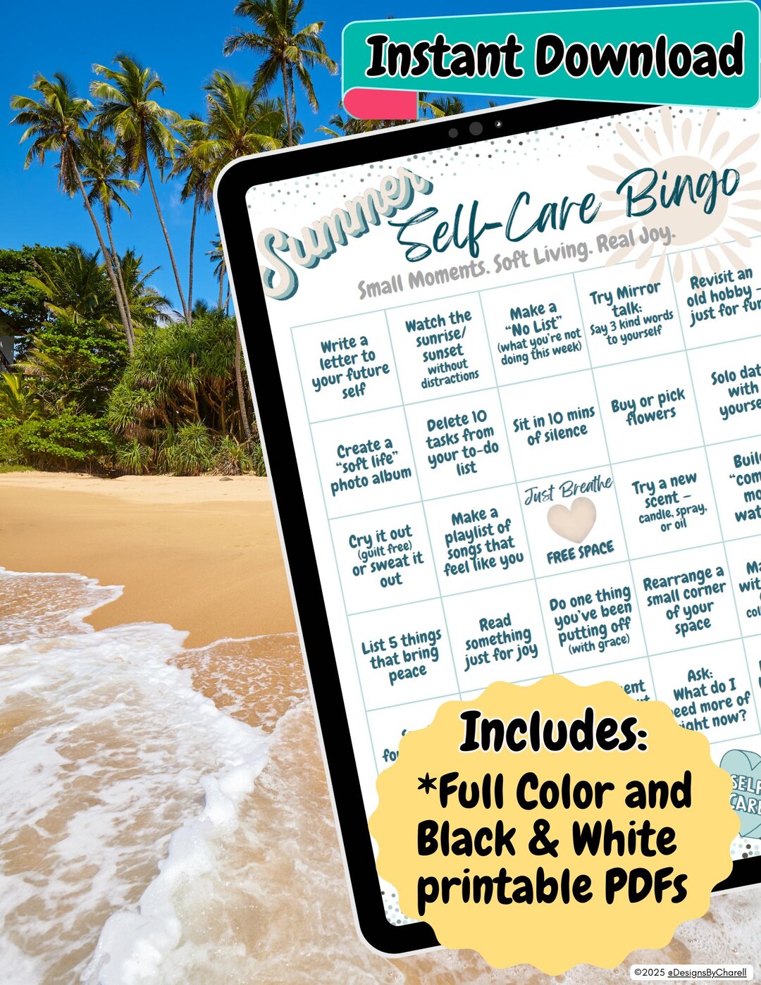 Summer Self-care Bingo: Printable Wellness Challenge (digital Download ...