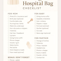 Hospital Birthing Bag Checklist: Must-haves for a Stress-free Delivery ...
