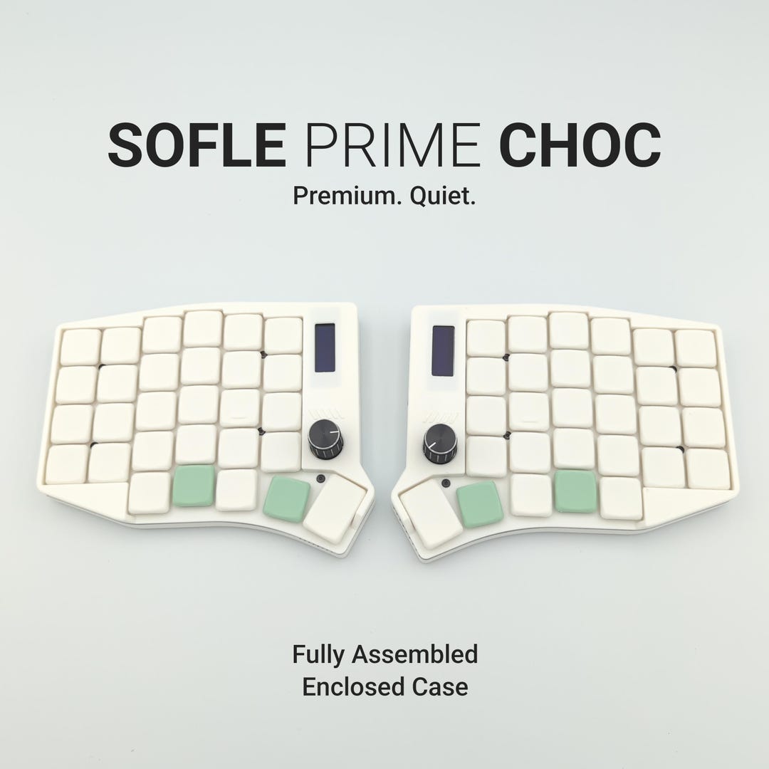Sofle Keyboard Wireless & Wired - Choc Split, Low-profile Ergonomic ...