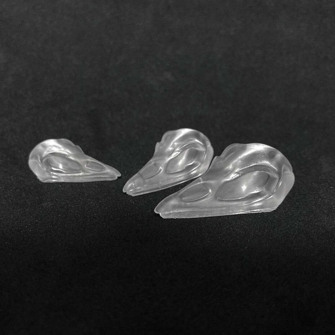 Clear Silicone Mold – 3D Crow Skull Shape (25mm–35mm) | Compatible With ...