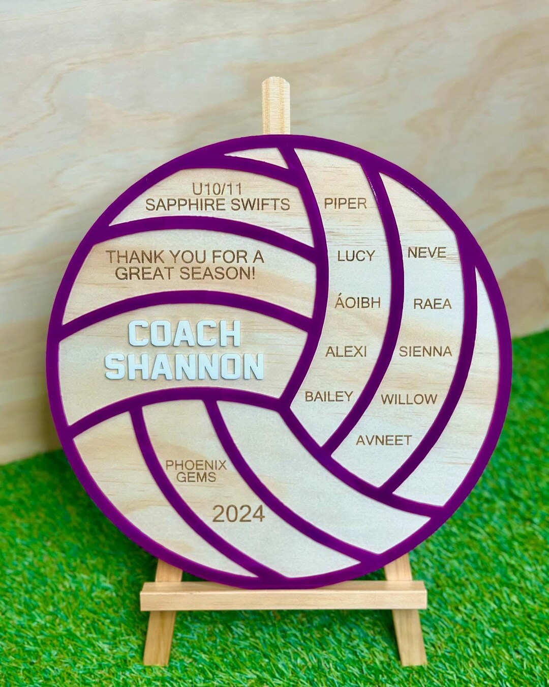 Personalised Netball Coach Plaque Sign Gift - Etsy Australia