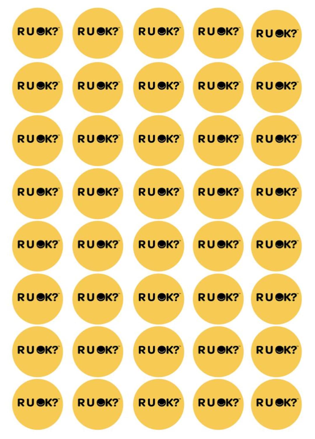 Edible Images RUOK Day Cupcake Cookie Toppers - 3 Sizes Available ...