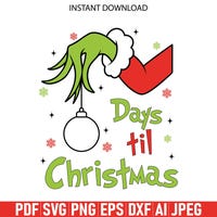 Christmas Countdown Sign Laser Cut File, Christmas Countdown Svg ...