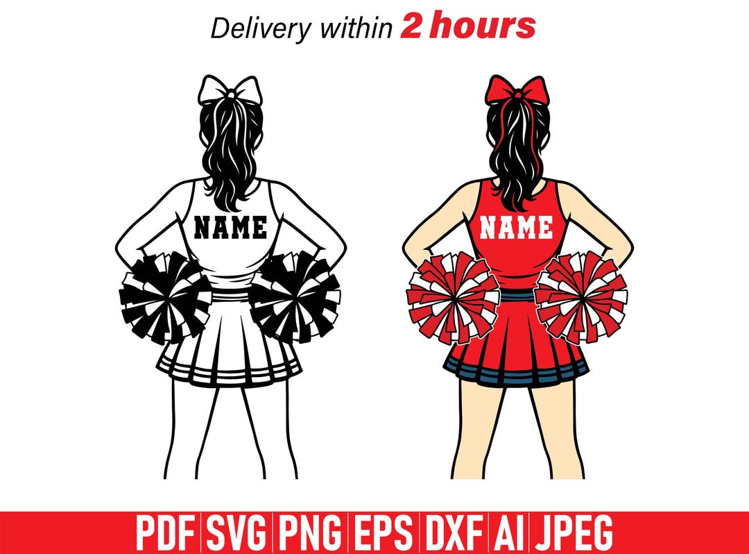 Cheerleader Svg, Cheerleader Name Svg, Cheer Dance Svg, Cheering Squad ...