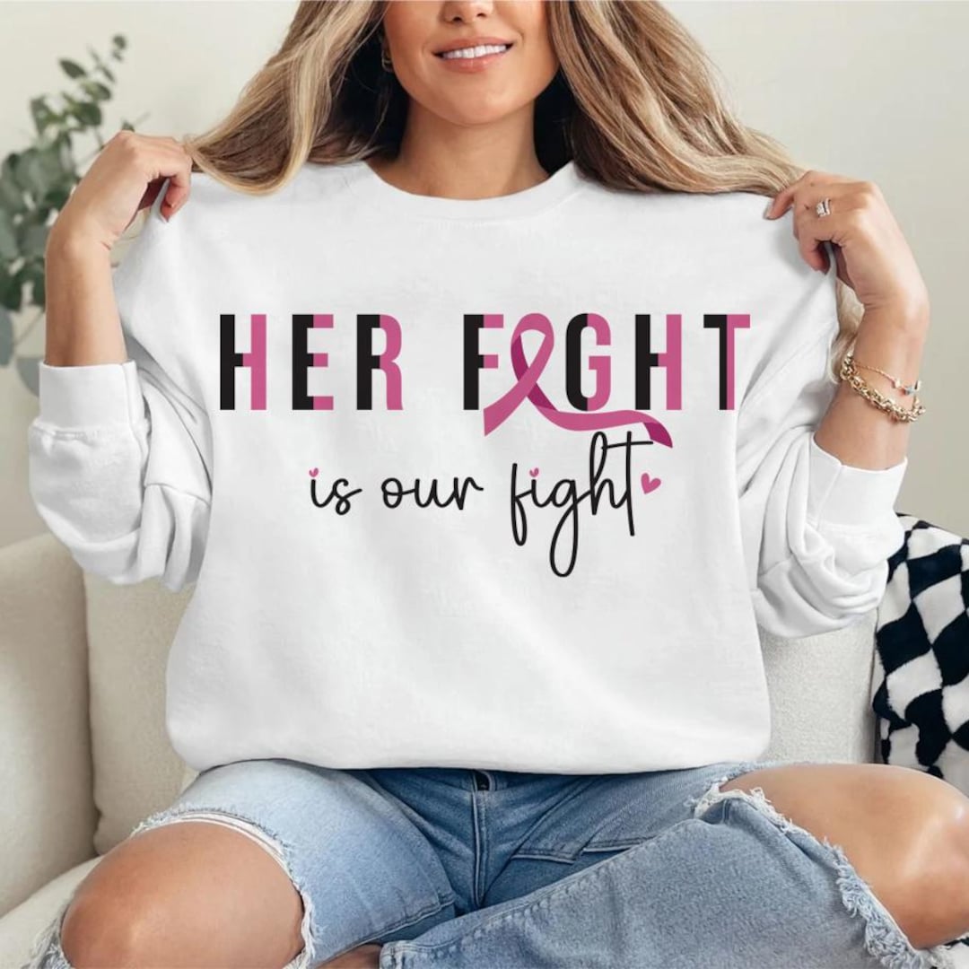 Her Fight is Our Fight Svg, Cancer Awareness Svg, Cancer Picked the ...