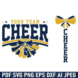 Cheer Svg, Cheerleading Svg, Cheer Mom Svg, Cheerleader Front Back Svg ...