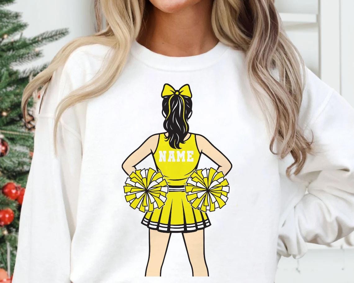 Cheerleader Svg, Cheerleader Name Svg, Cheer Dance Svg, Cheering Squad ...