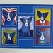 FRAMED George Rodrigue BLUE DOG Note Card Collage Royal Blue - Etsy