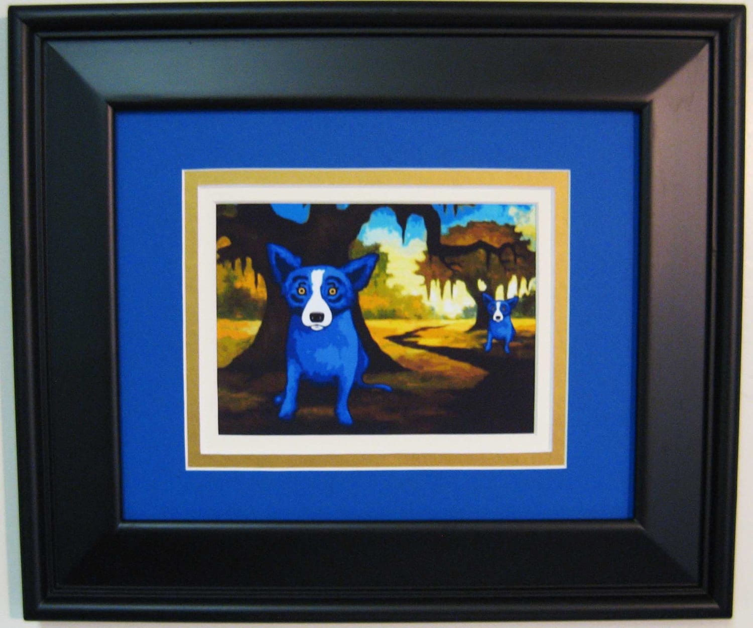 George Rodrigue Blue Dog 'she Lived Across the Bayou' Framed Postcard ...