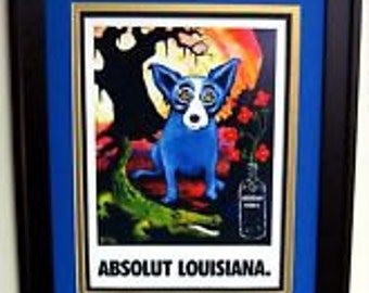 George Rodrigue Blue Dog Absolut Vodka Print Ad - Etsy