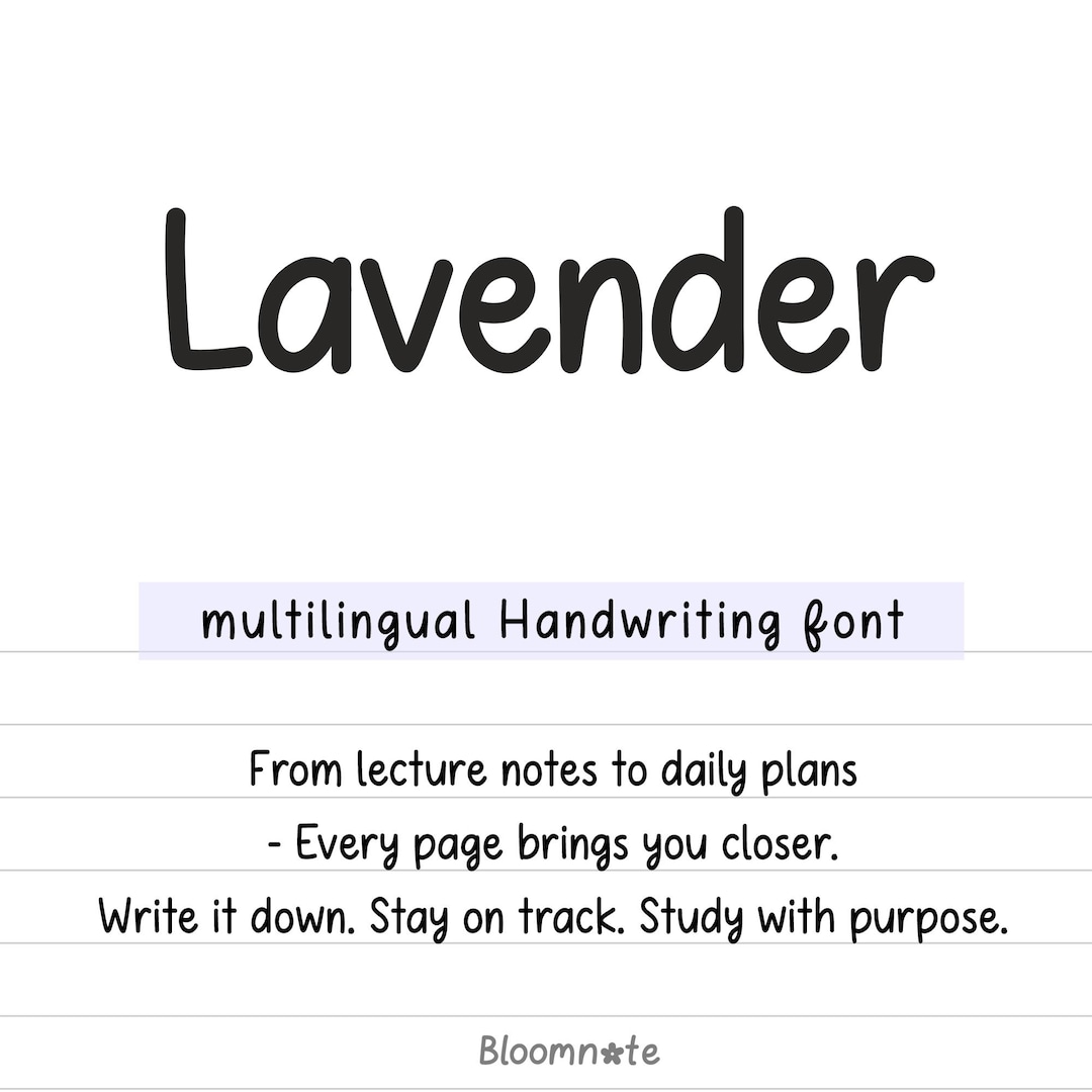 Neat Handwriting Font Goodnotes, Cozy Cute Handwritten Font for Planner ...