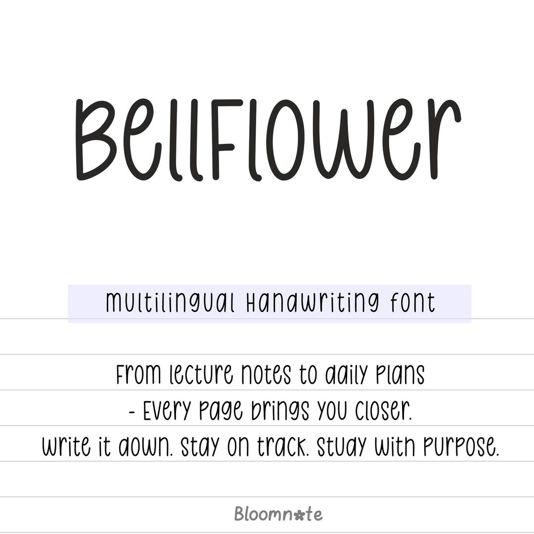 Neat Handwriting Font Goodnotes, Cozy Cute Handwritten Font for Planner ...