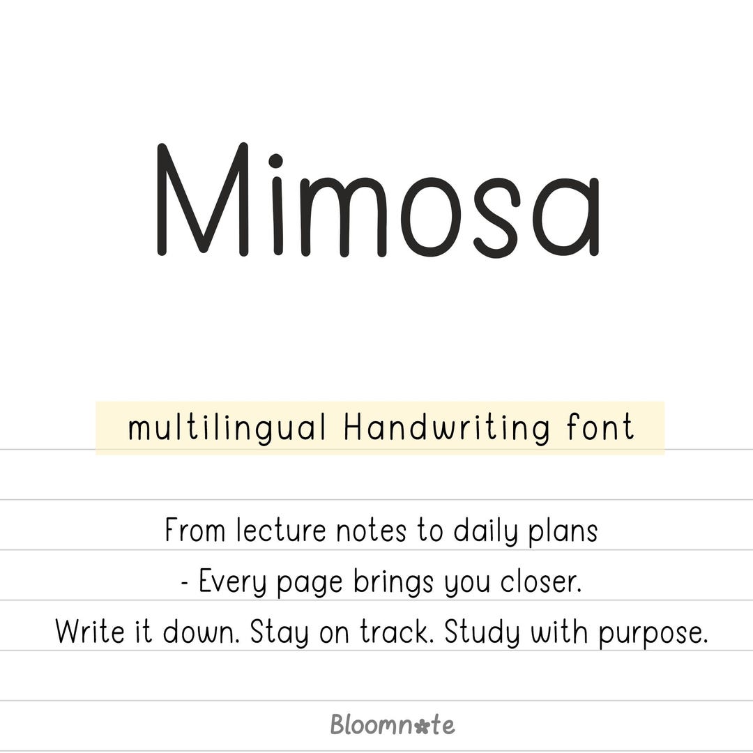 Neat Handwriting Font Goodnotes, Cozy Cute Handwritten Font for Planner ...