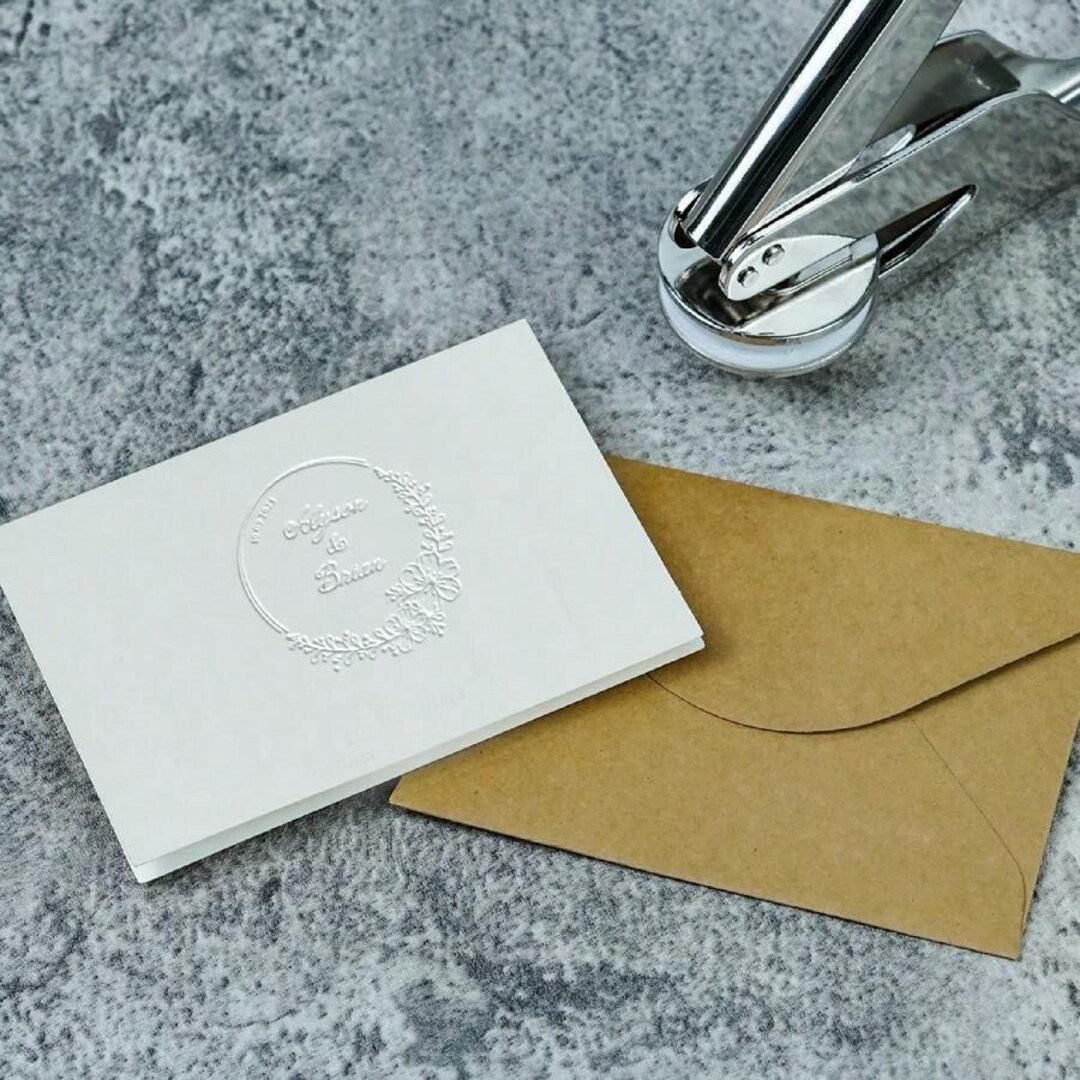 Custom Business Logo Embosser Stamp, Personalized Embossing Tool ...