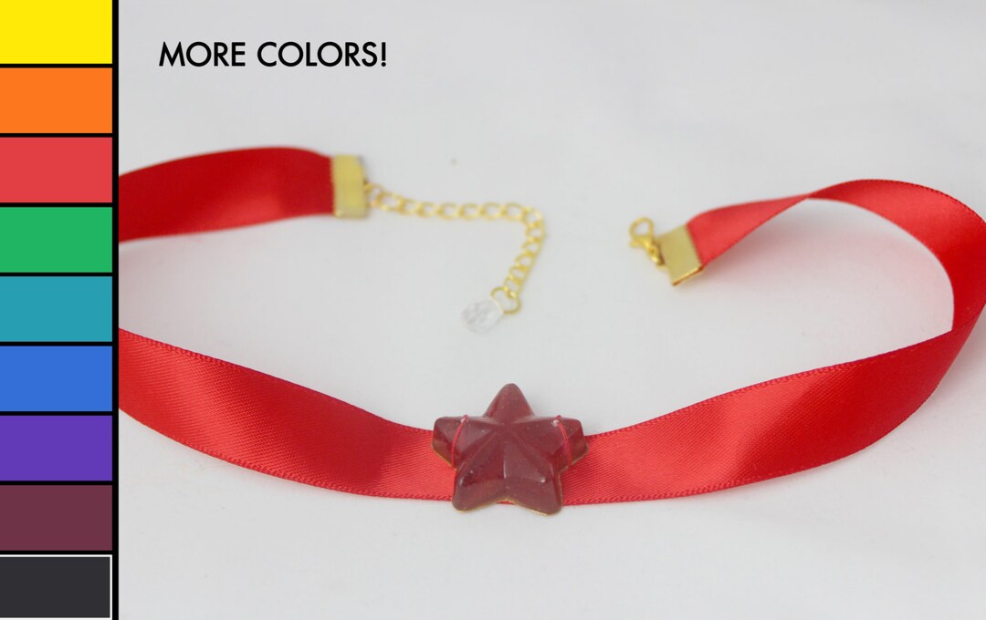 Ribbon Star Choker: Anime Cosplay Costume Necklace - Etsy
