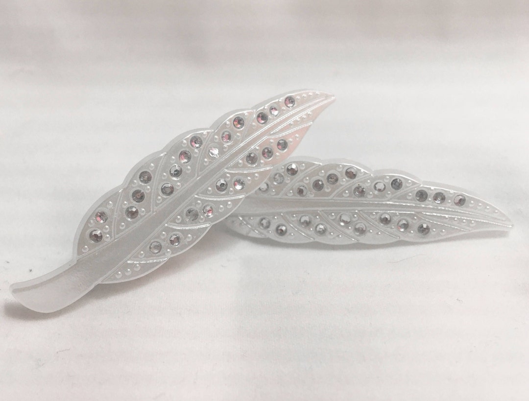 Feather Hair Clip Barrettes Cosplay Costume Anime Manga Princess ...