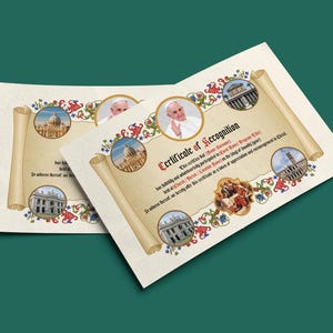 Printable Catholic Certificate Template | Editable PSD for Papal ...