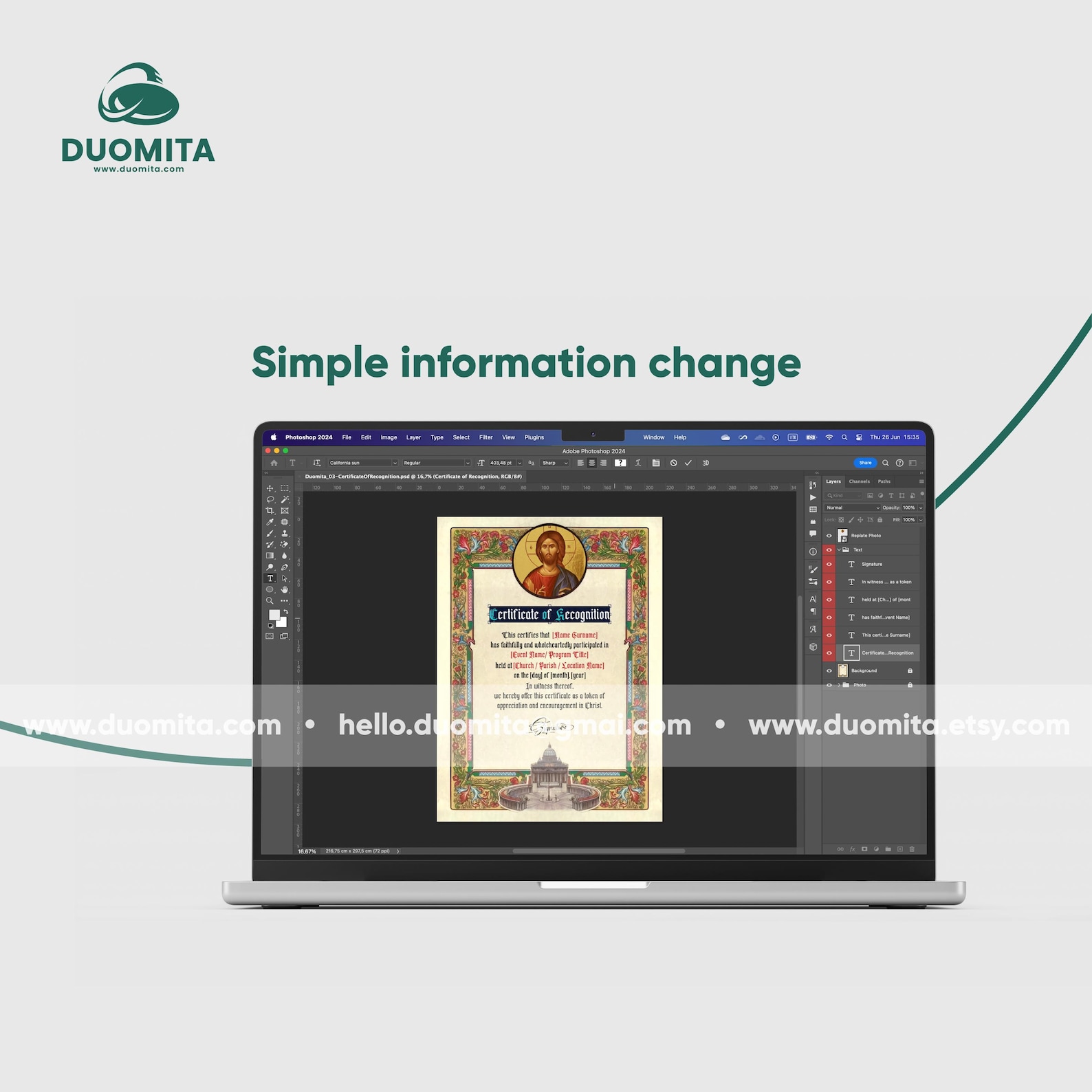 Catholic Certificate Border With Vatican Emblem | Editable PSD for ...