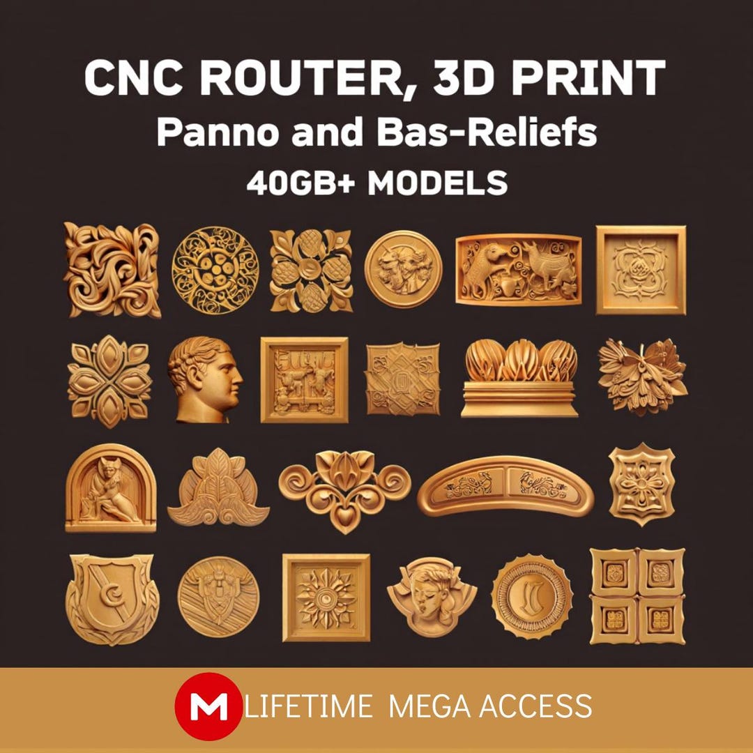 CNC Router 3D STL Model Pack: Pano & Relief Files - Etsy