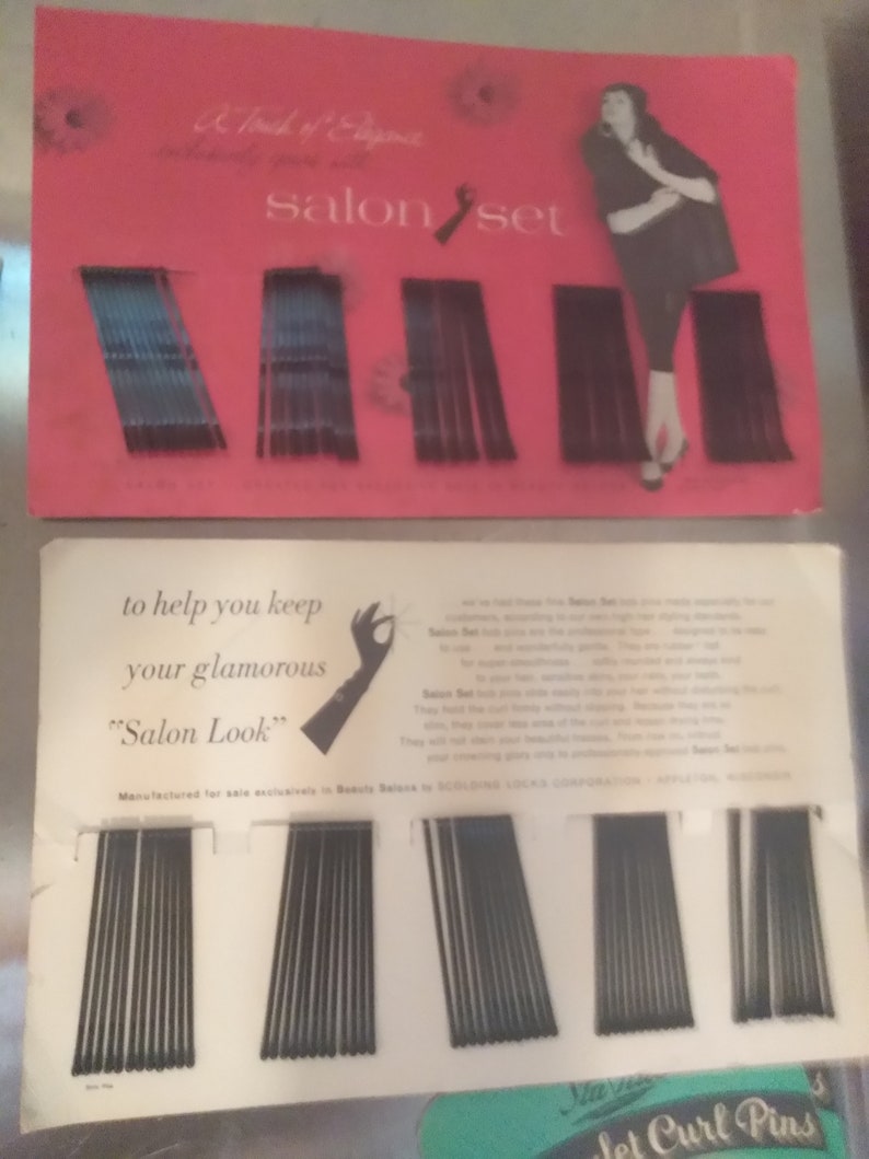 2 Lots: 2 NOS 1950's-60's BOBBY PINS Vintage Sta-rite Ginny Lou ...