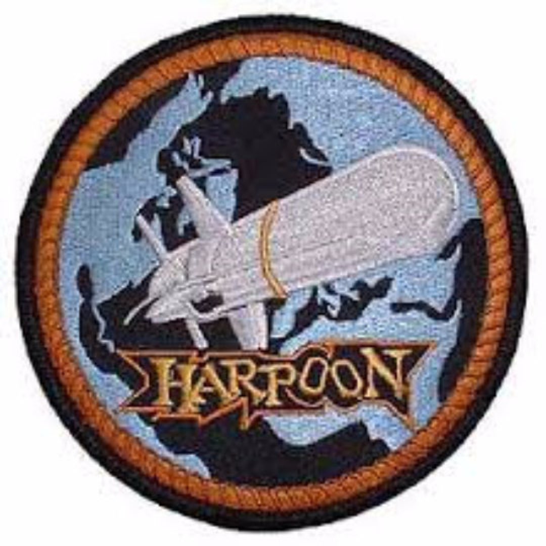 Vintage US Navy Boeing Harpoon Embroidered Military Shuttle Jet Patch ...