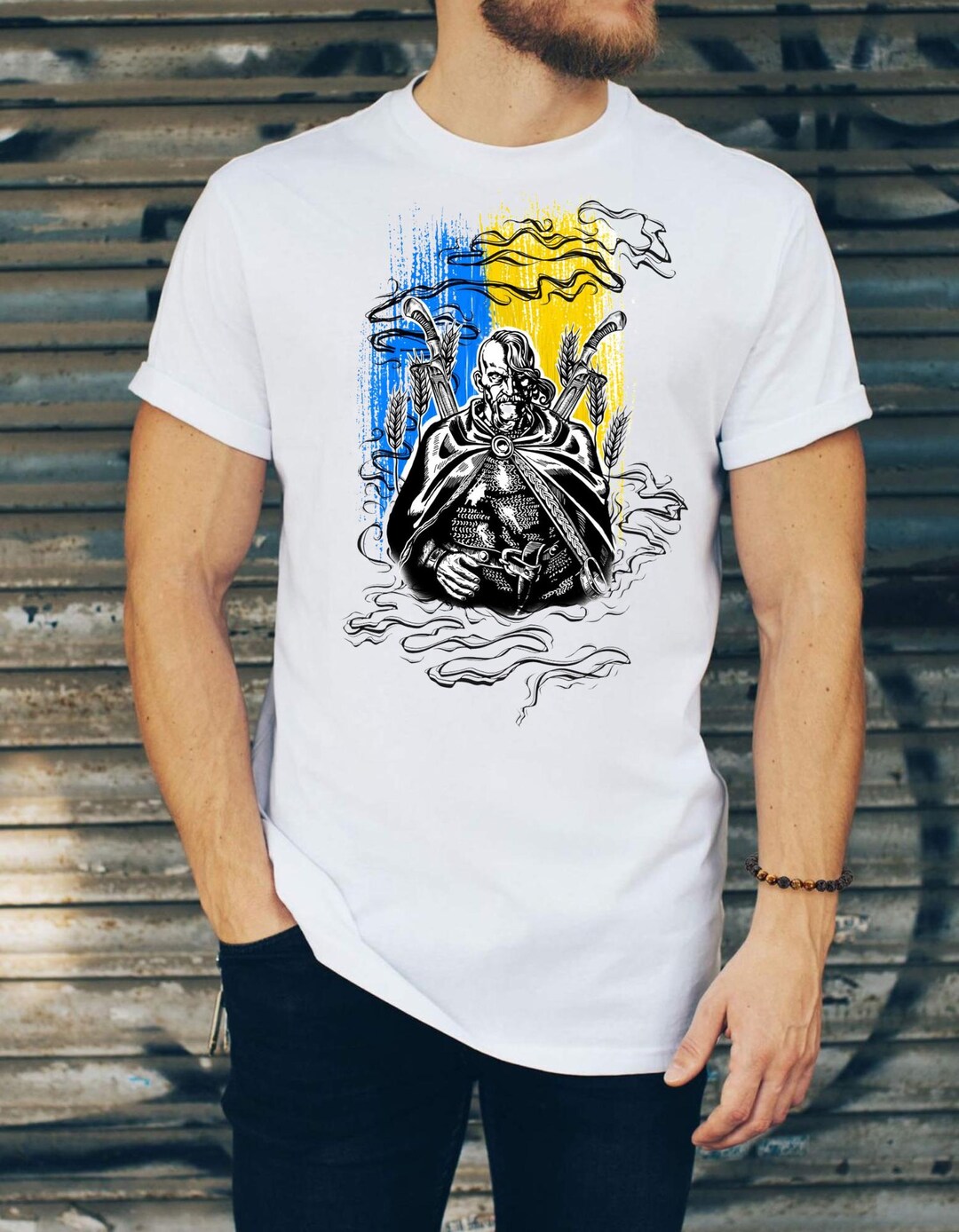 Grim Reaper Skeleton Graphic Tee | Gothic Skull, Blue Yellow ...