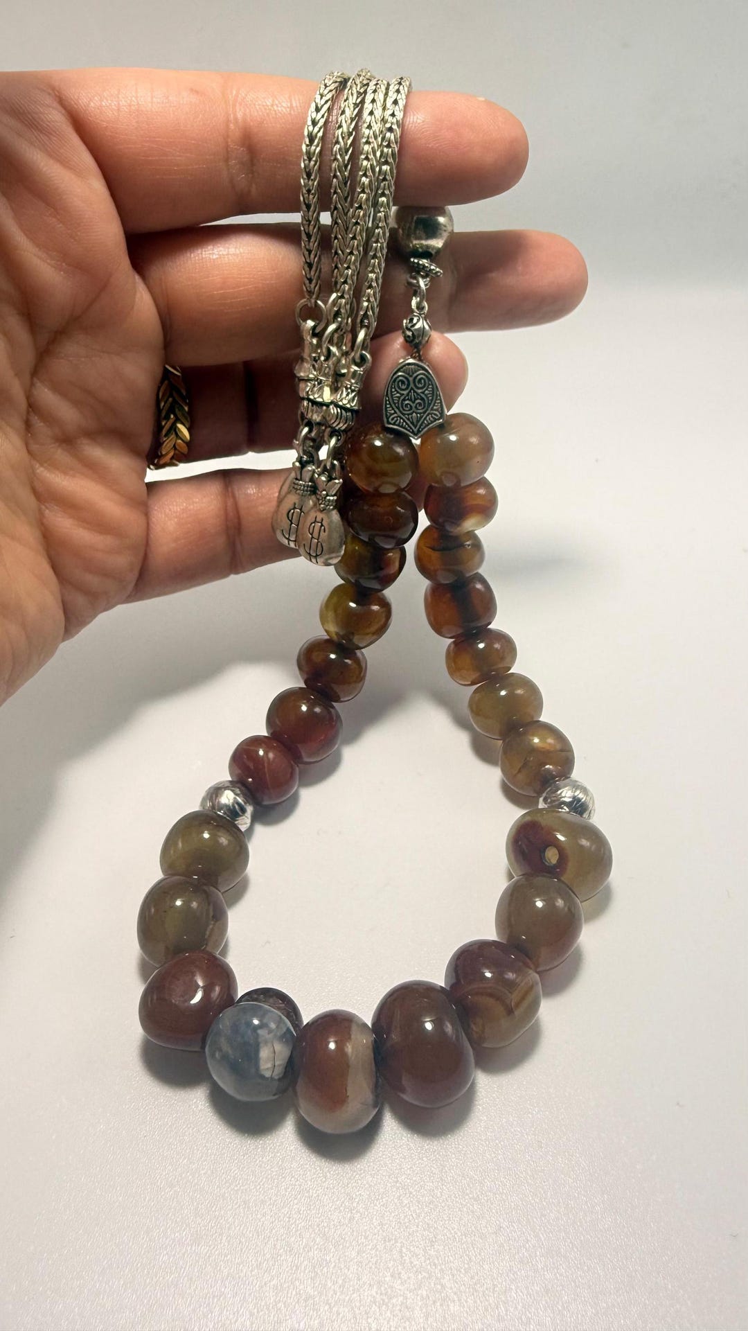 Old Agate, Akik Special Natural Stone Tasbeeh, Misbaha, Tesbih With ...