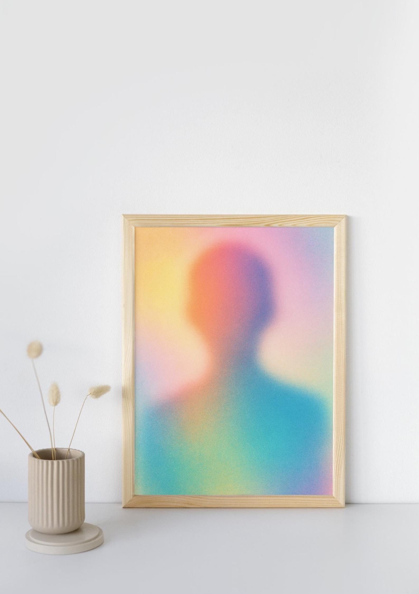 Aura Gradient Wall Art – James Turrell Inspired Abstract Print, Soft ...
