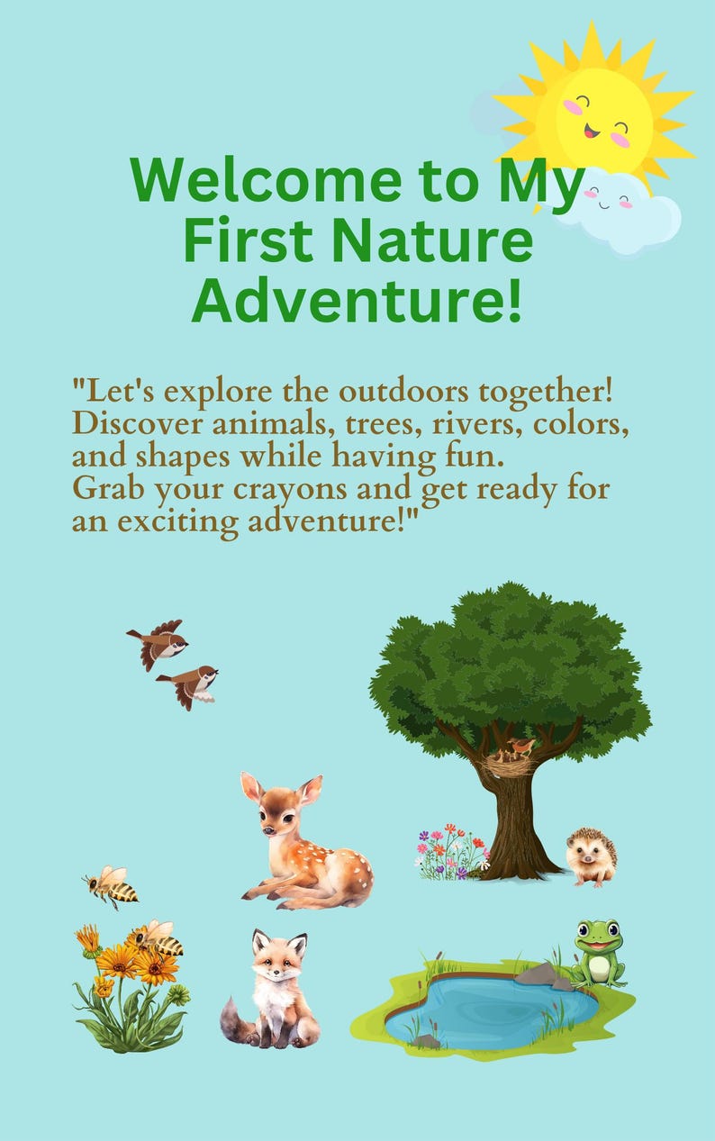 Printable Nature Activity Book for Kids | Fun Educational Worksheets ...