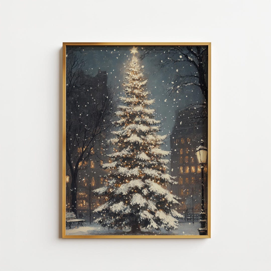Moody Christmas Tree Wall Art, Digital Download P281 - Etsy