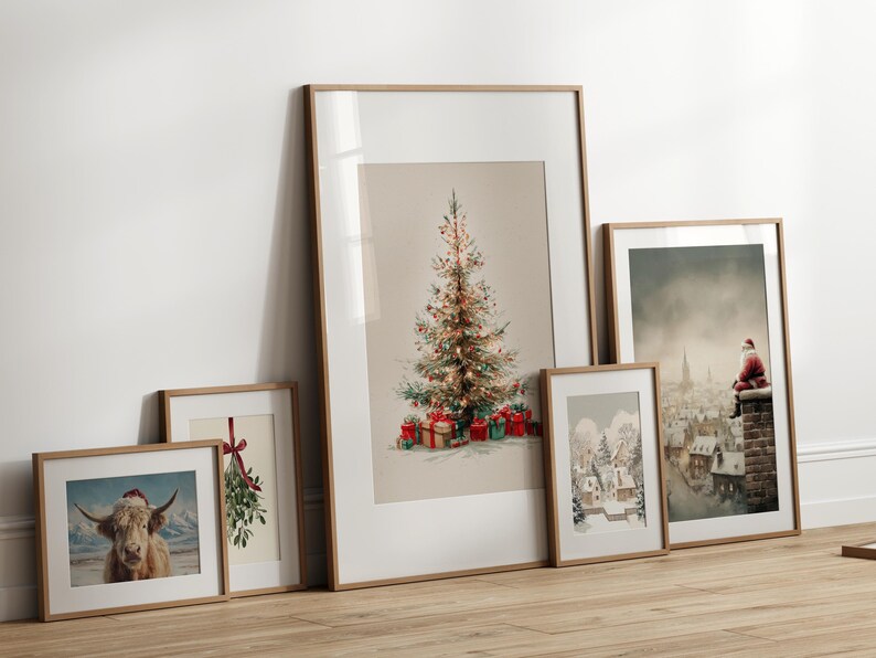 65 Christmas Prints, Winter Holiday Bundle, Printable Posters (digital ...