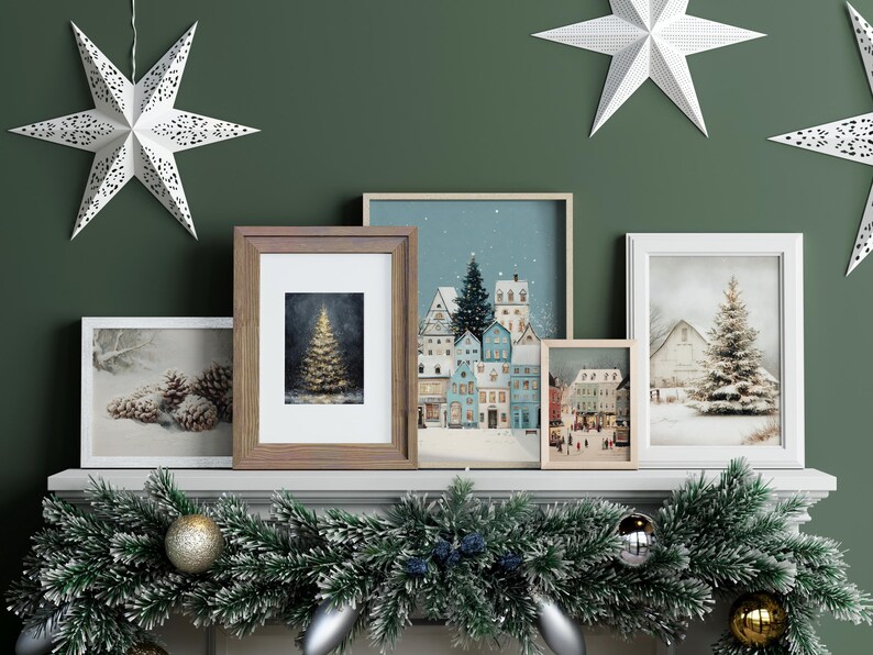 65 Christmas Prints, Winter Holiday Bundle, Printable Posters (digital ...