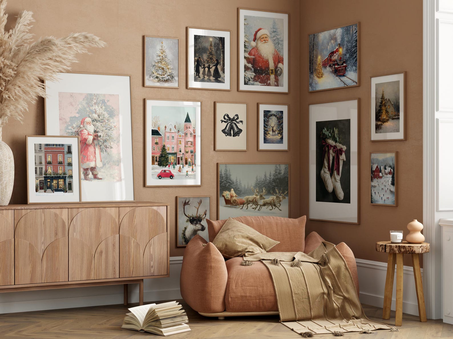 120 Christmas Prints, Winter Holiday Bundle, Printable Posters (digital ...