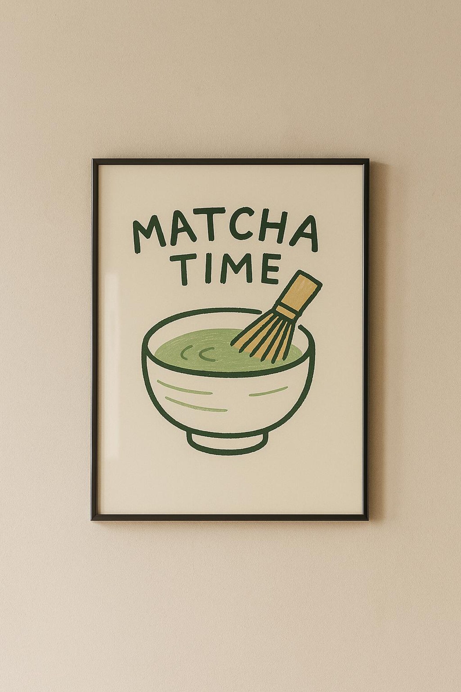 Matcha Kitchen Wall Art – Cute Matcha Poster – Minimalist Tea ...
