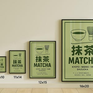 Matcha Tea Wall Art – Japandi Kitchen Poster – Japanese Tea Ceremony ...