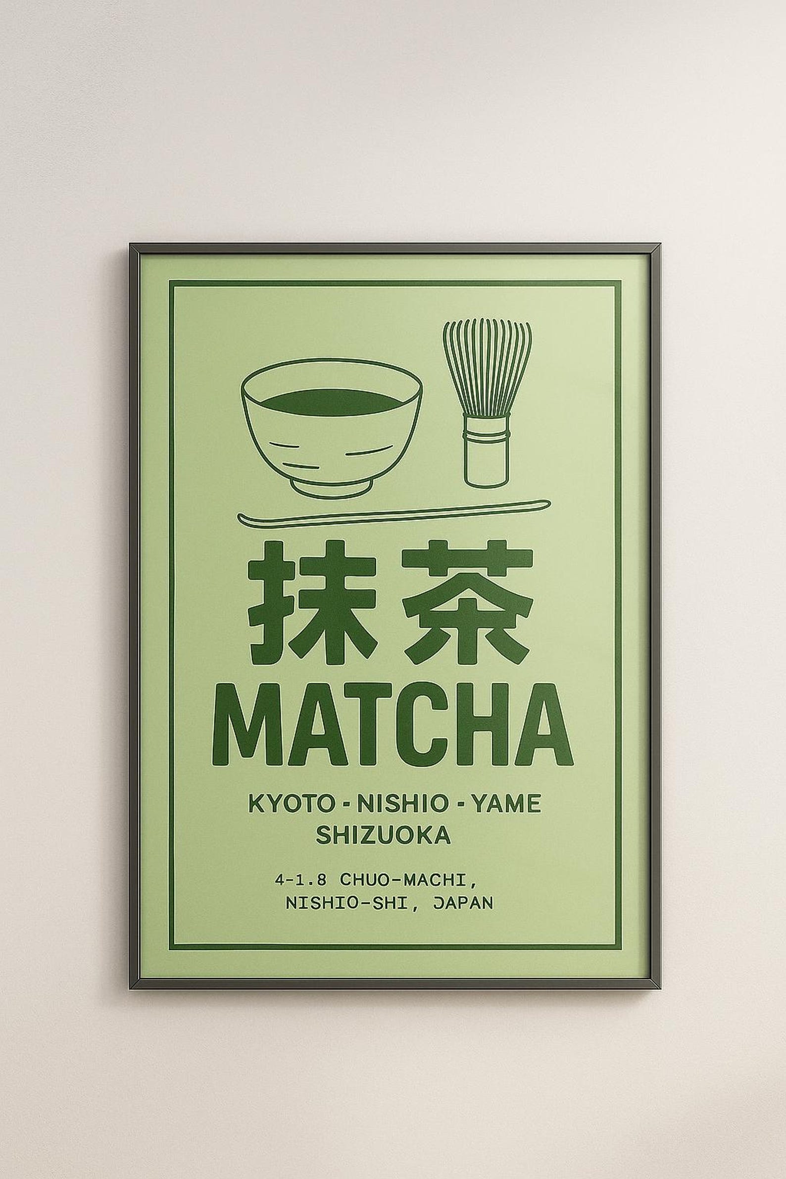 Matcha Tea Wall Art – Japandi Kitchen Poster – Japanese Tea Ceremony ...