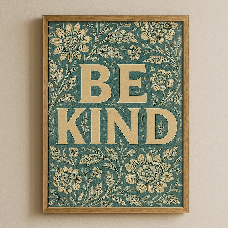 Be Kind Poster - Etsy