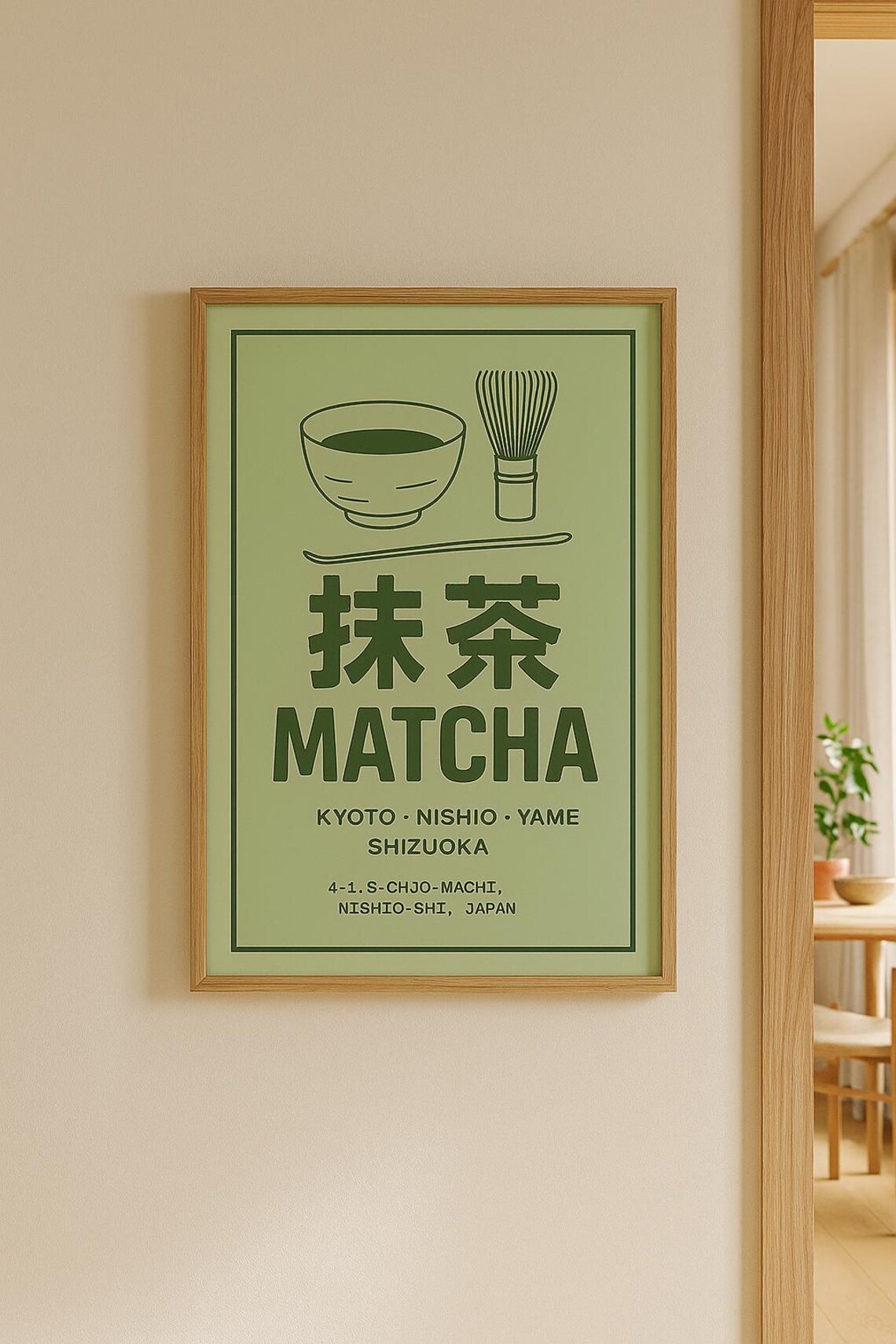 Matcha Tea Wall Art – Japandi Kitchen Poster – Japanese Tea Ceremony ...