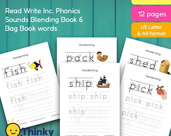 12 Printable Handwriting Worksheets for Read Write Inc. Sound Blending ...