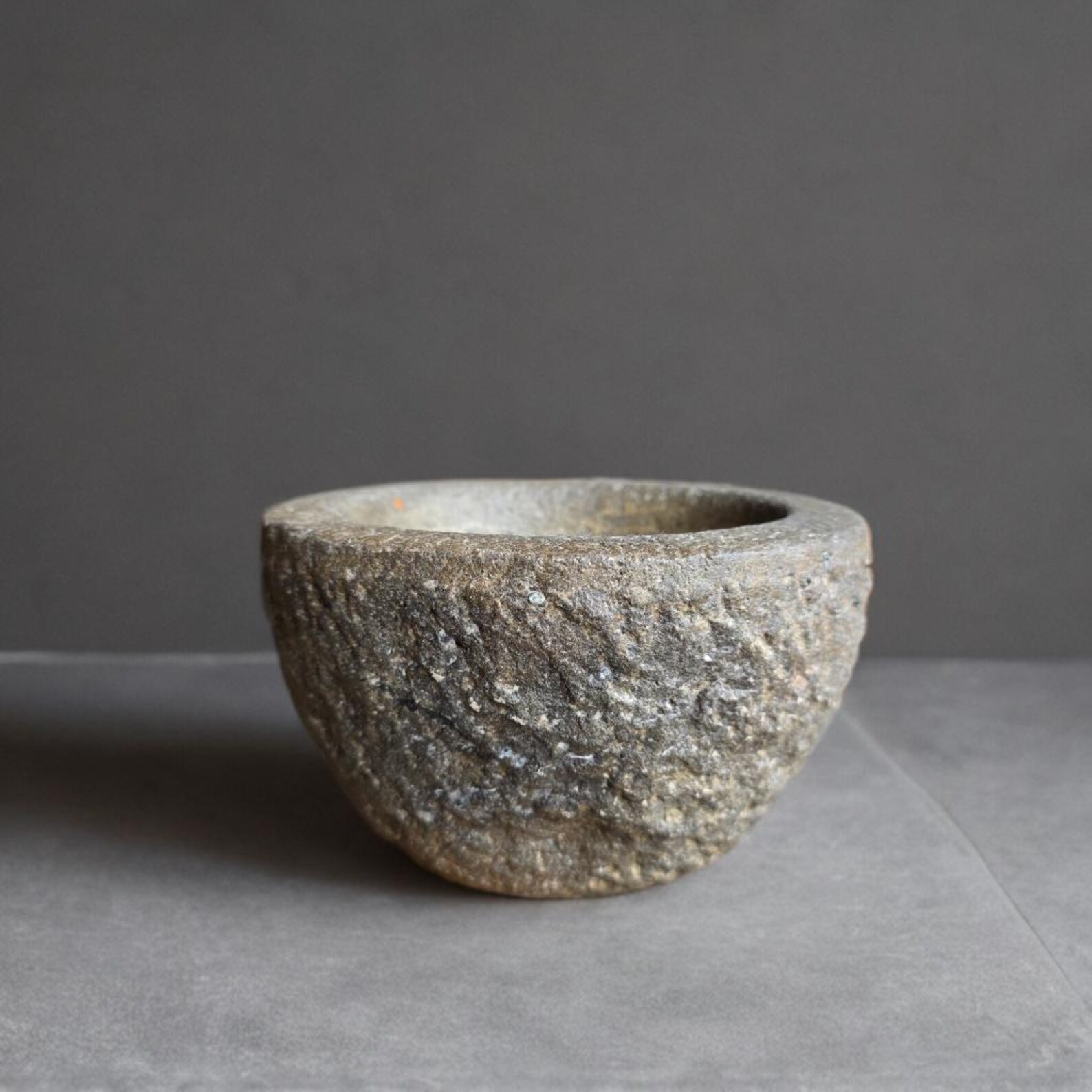 Hand Carved Rustic Stone Bowl: Farmhouse Centerpiece Decor - Etsy