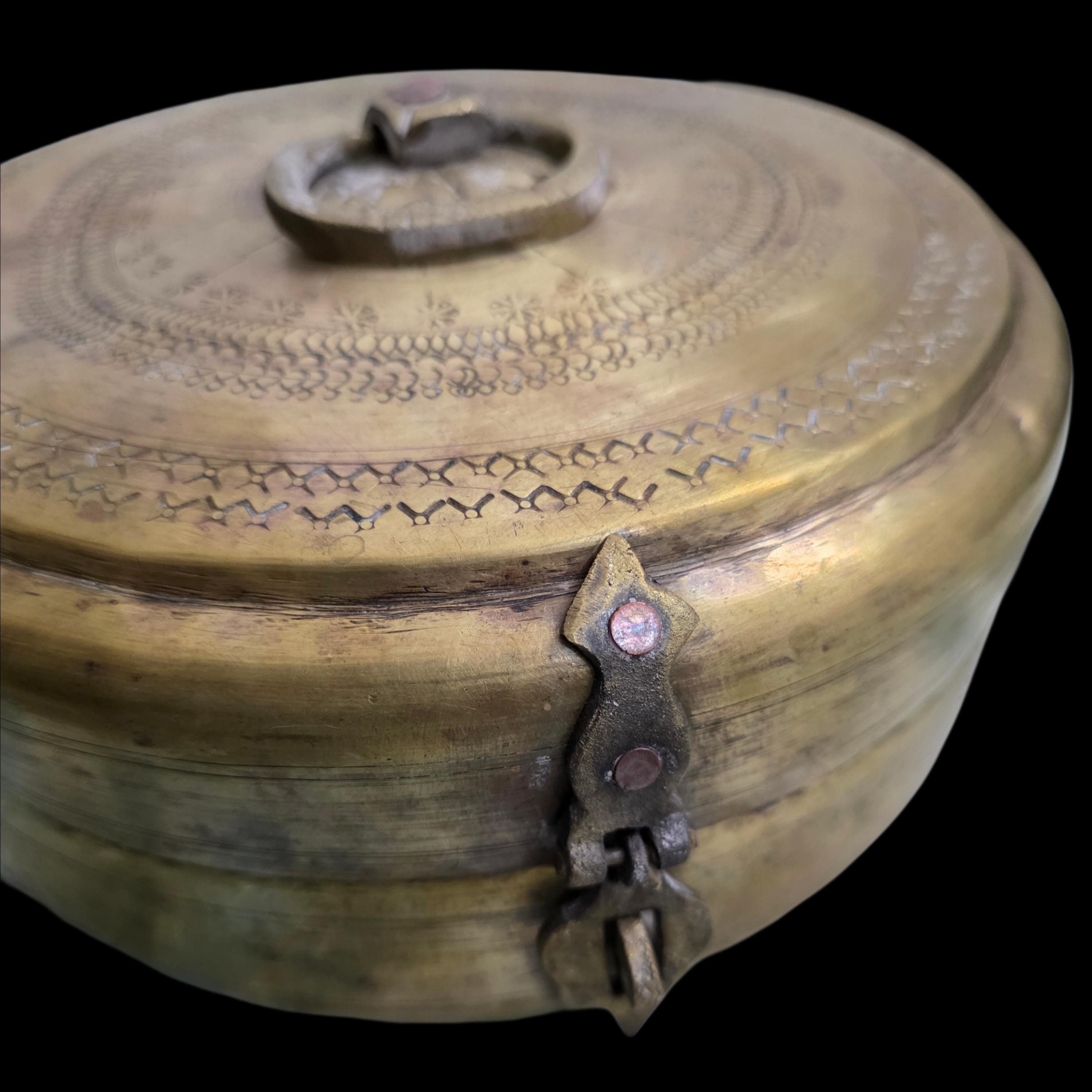Vintage Brass Chapati Box: Antique Indian Kitchen Decor - Etsy