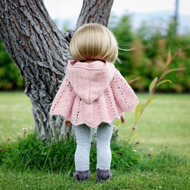 Hooded Chevron Cape Crochet Pattern for 18" Dolls - Etsy